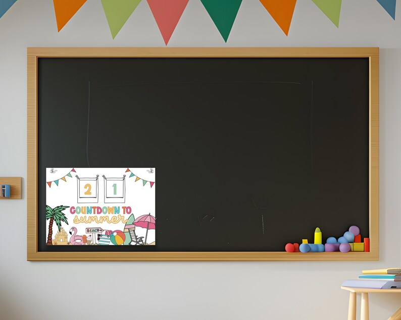 Printable Summer Countdown Poster: Kids' Calendar Activity (digital ...