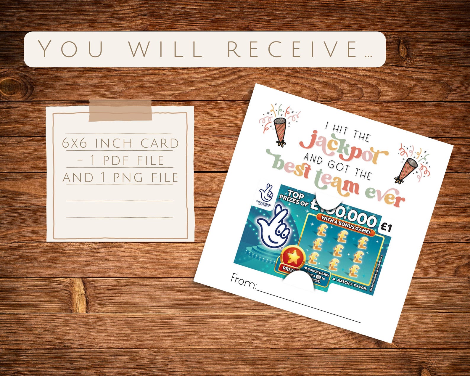 Scratch Card Holder Printable Lottery Ticket Gift fun and Creative ...