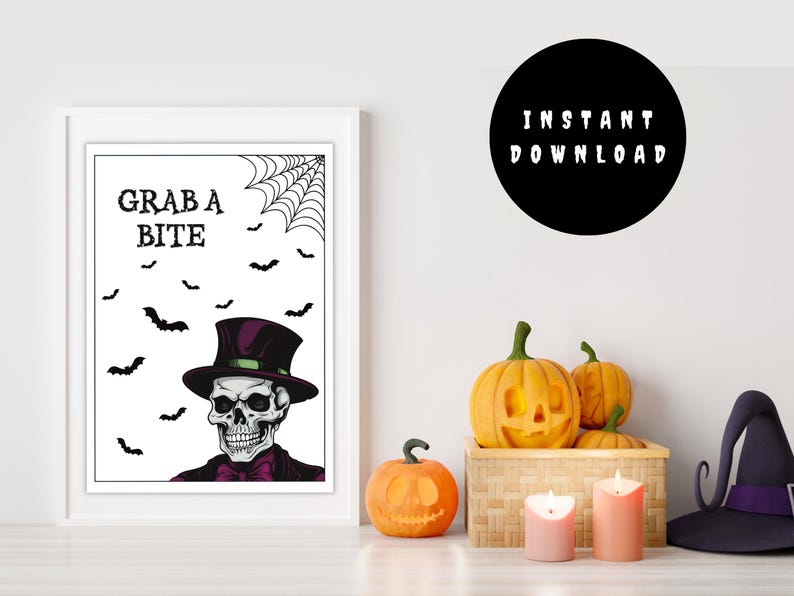 12 Halloween Table Signs Printable Sign Bundle - Halloween Drink Sign ...
