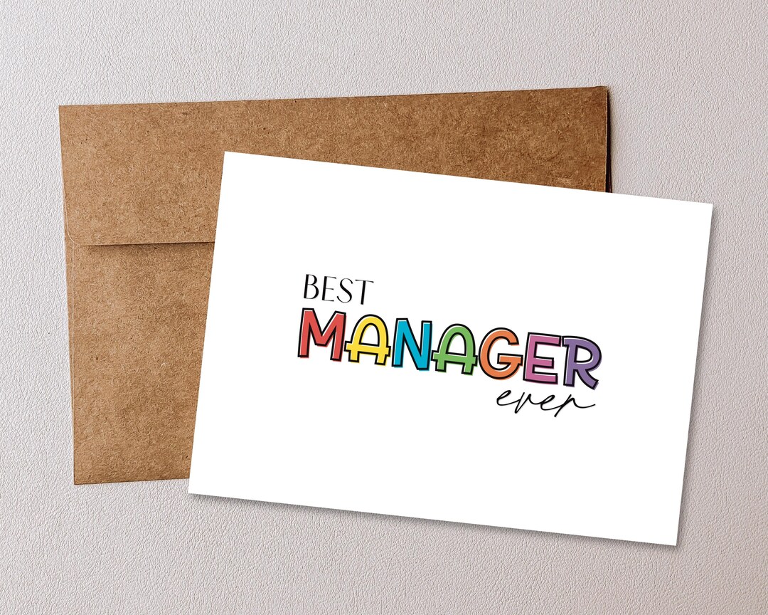 Printable Best Manager Ever Card - Manager Appreciation Thank You Card ...