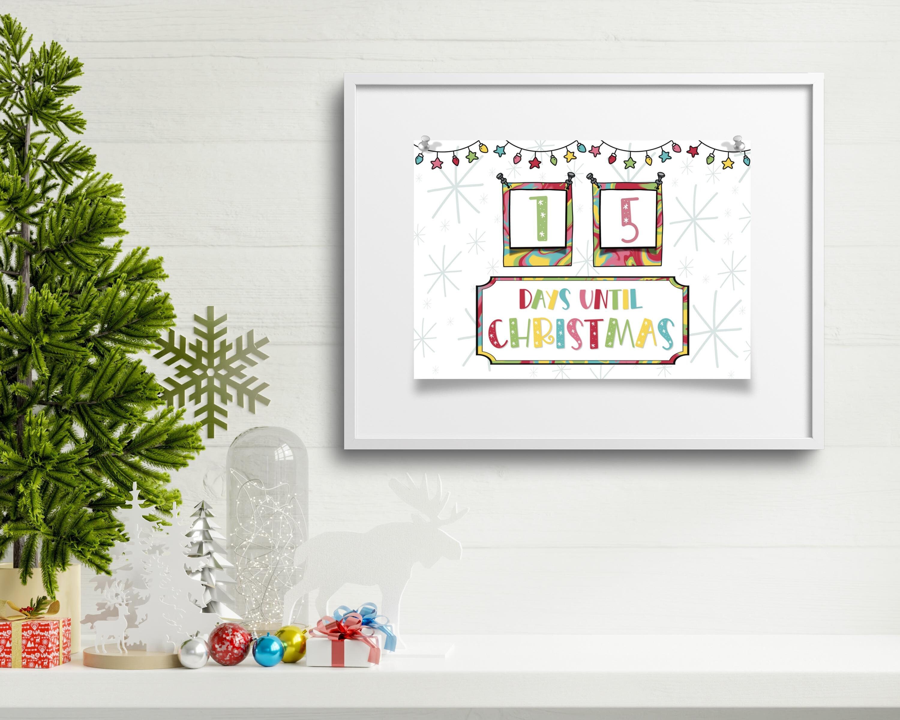 Printable Christmas Countdown Poster: Holiday Classroom Decor (PDF) - Etsy