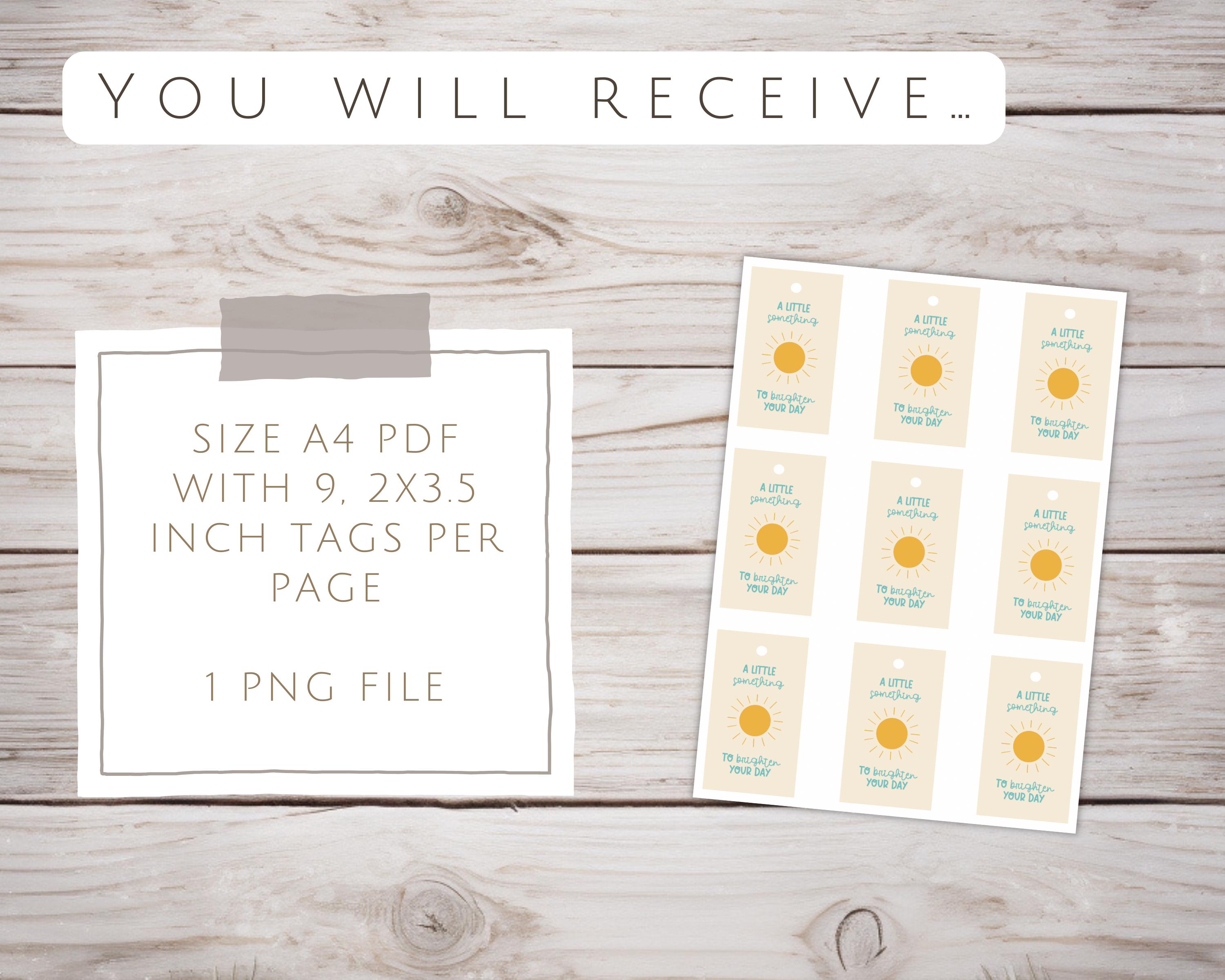 Sunshine Gift Tag: Printable Treat Tag (PDF) - Etsy