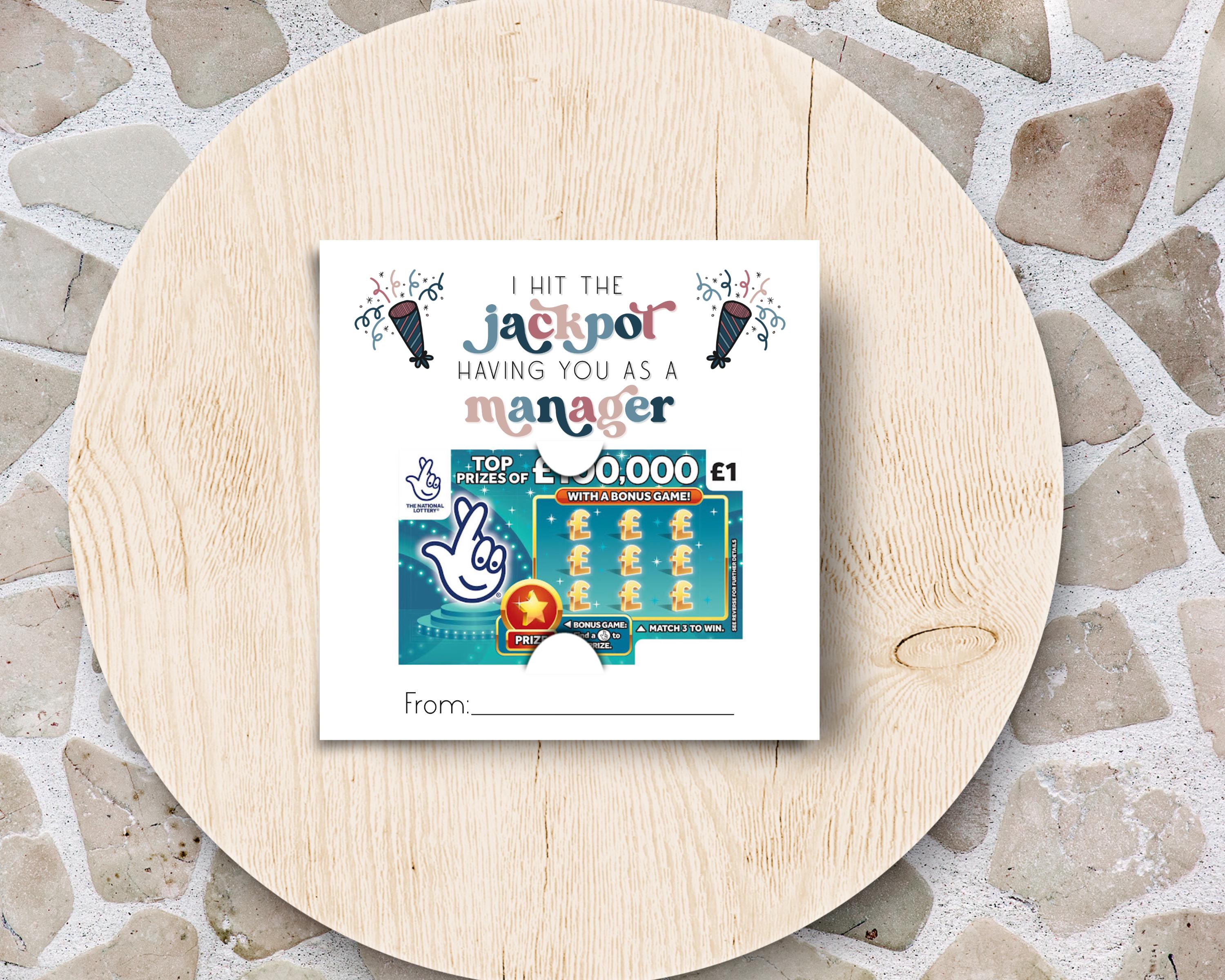 Printable Staff Appreciation Scratch Card Holder: Printable Lottery ...
