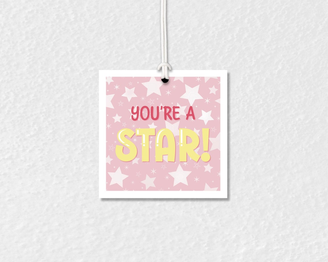 Printable You’re A Star Well Done Tag - Pink Printable Star Student Tag ...