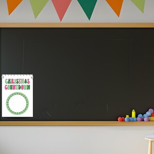 Printable Christmas Countdown Poster: Holiday Classroom Decor (digital ...