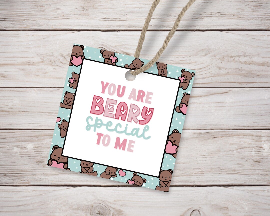 Printable Bear Gift Tag - Beary Special Punny Tag - Cute Bear ...