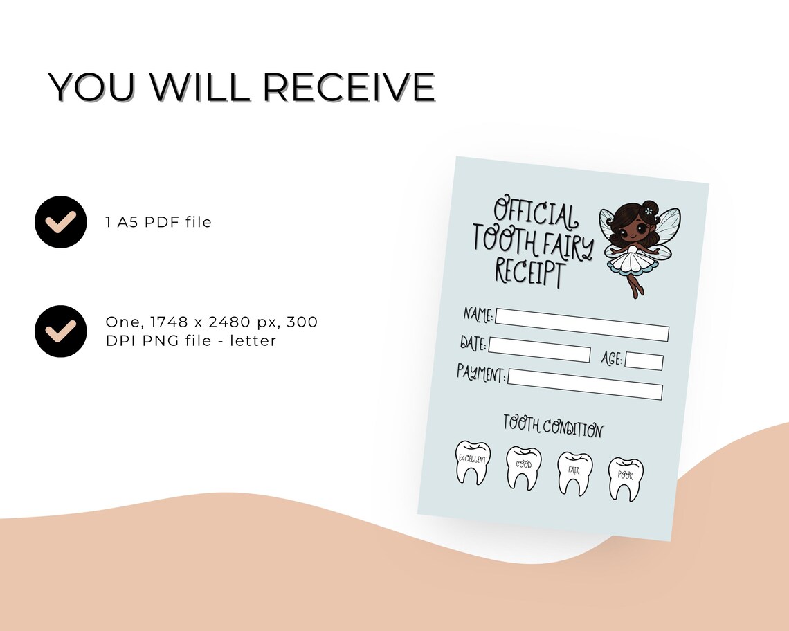Printable Tooth Fairy Note Pdf - Tooth Fairy Printable - Tooth Fairy ...