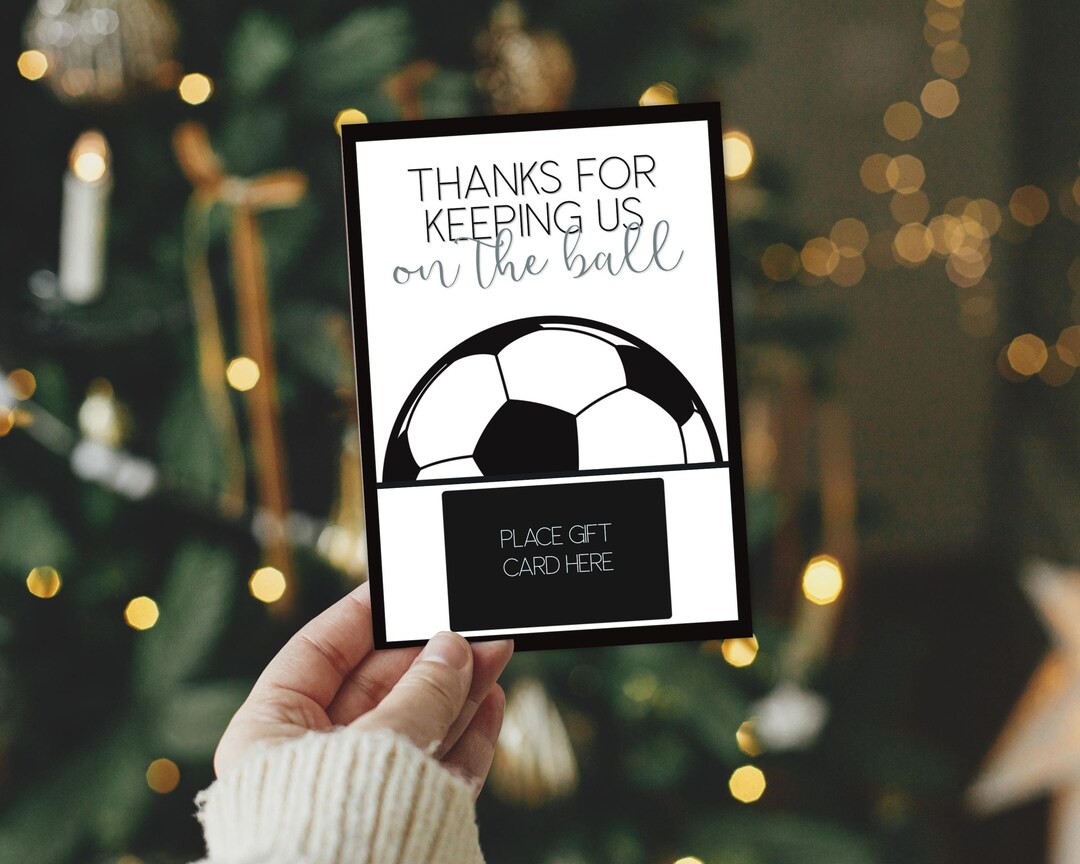 Soccer Coach Gift Card Holder Printable: Thanks Coach Pun (PDF & PNG ...