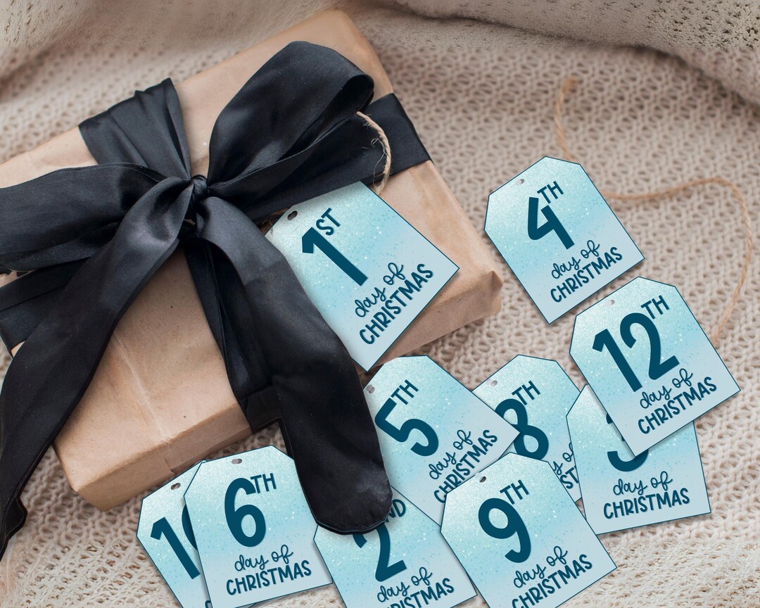 12 Days of Christmas Tags Printable Twelve Days of Christmas Instant ...