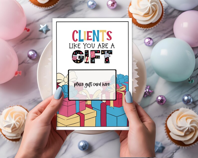 Printable Client Gift Card Holder: Referral Thank You (PDF & PNG) - Etsy