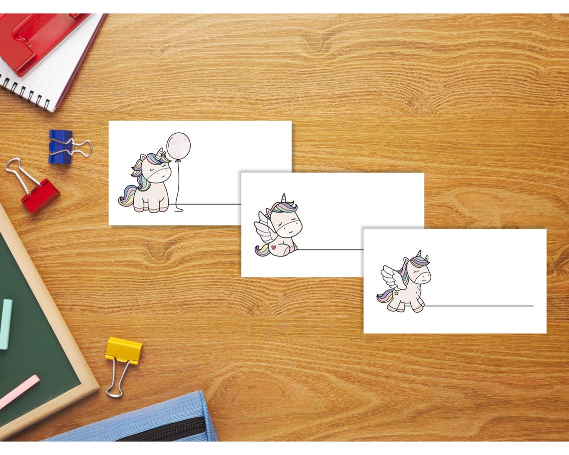 Printable Unicorn Printable Name Tags: Classroom Cubby Labels (PDF ...