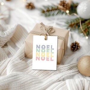 Printable Christmas Gift Tags Pastel - Set of 6 Gift Tags - Pastel ...
