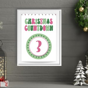 Printable Christmas Countdown Poster: Holiday Classroom Decor (digital ...