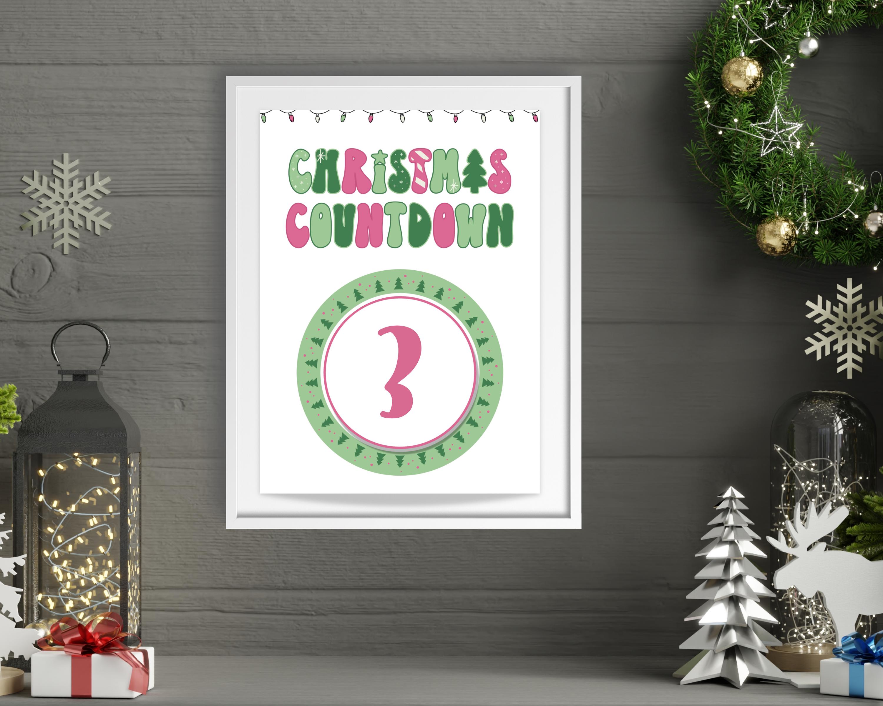 Printable Christmas Countdown Poster: Holiday Classroom Decor (digital ...