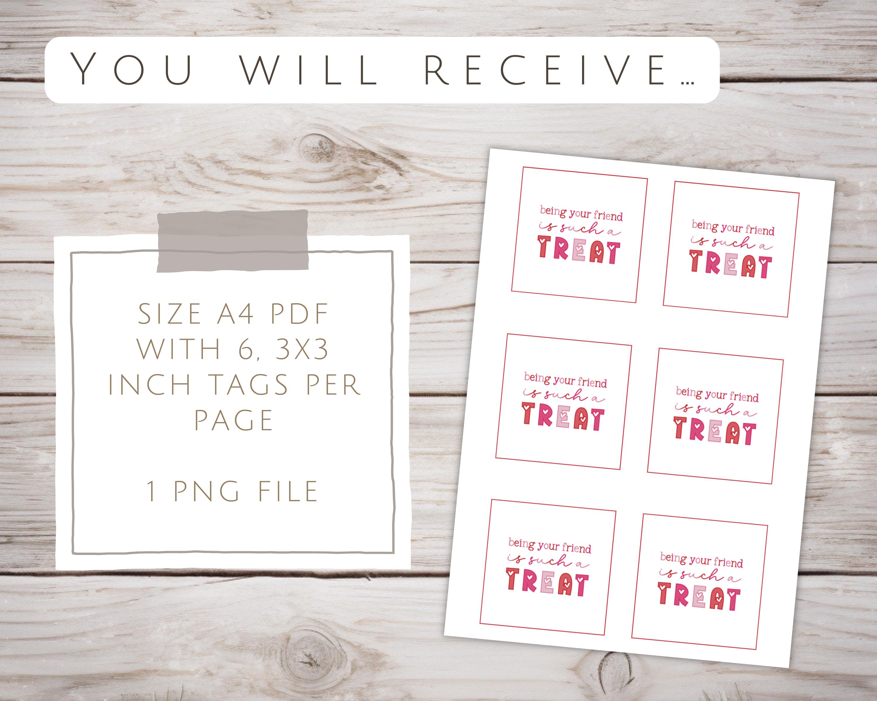 Printable Friend Appreciation Gift Tag - Galentine’s Gift Tags ...