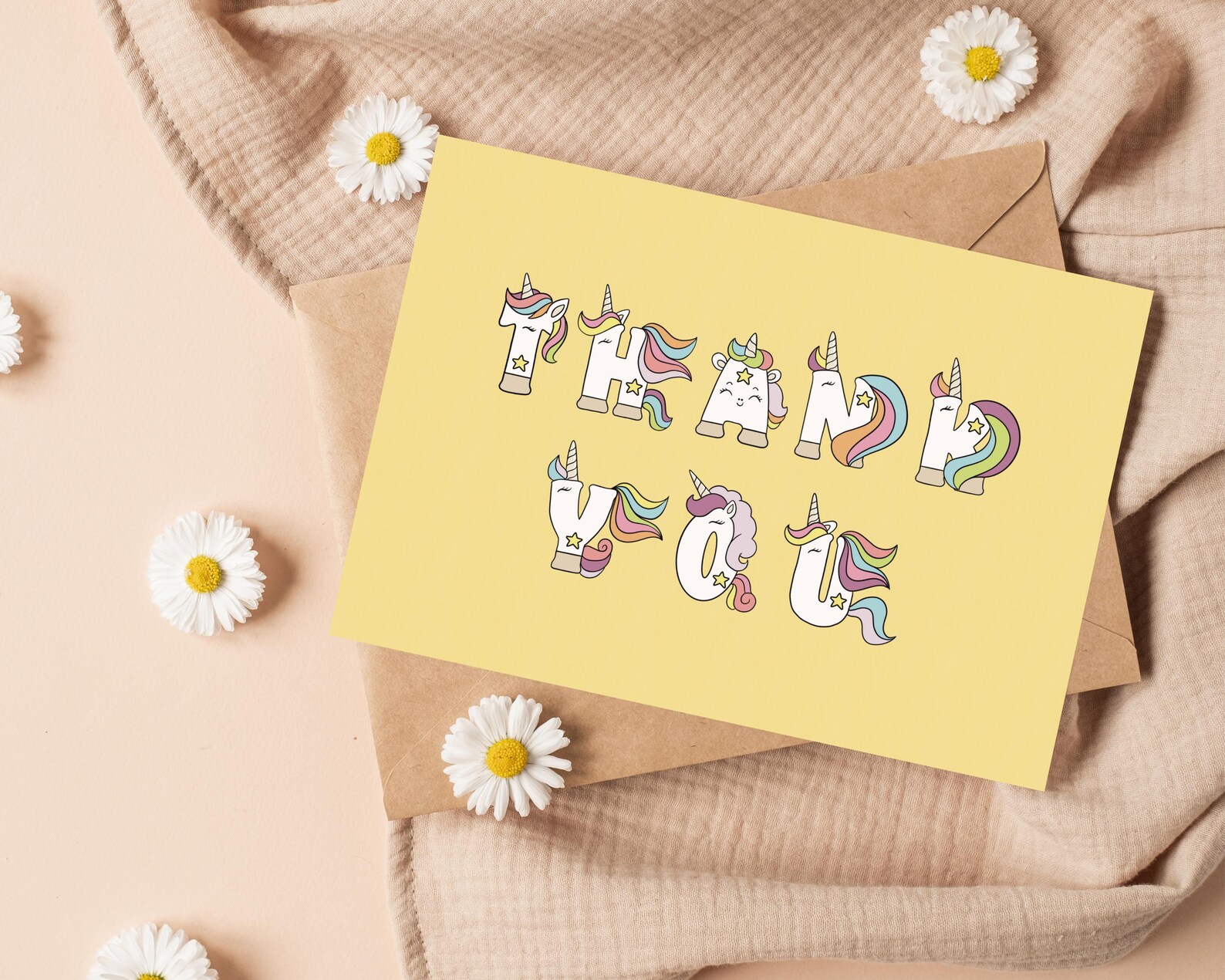 Printable Unicorn Thank You Cards: Kids Birthday Party (PDF) - Etsy