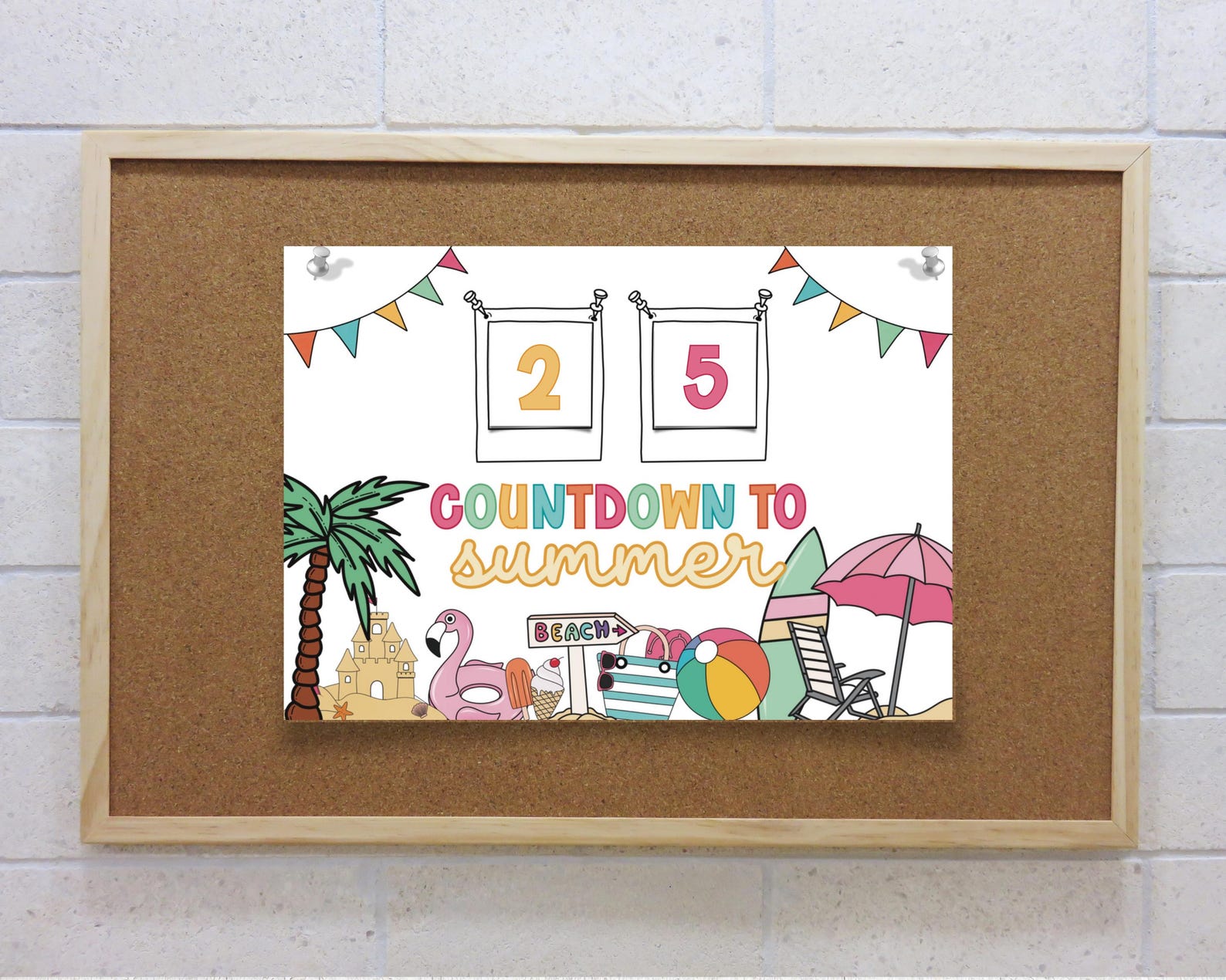 Printable Summer Countdown Poster: Kids' Calendar Activity (digital ...