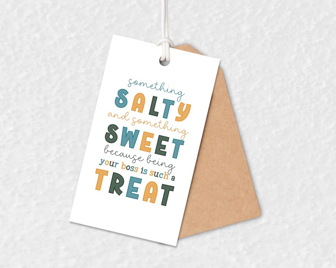 Printable Employee Appreciation Gift Tags: Salty & Sweet Treat ...