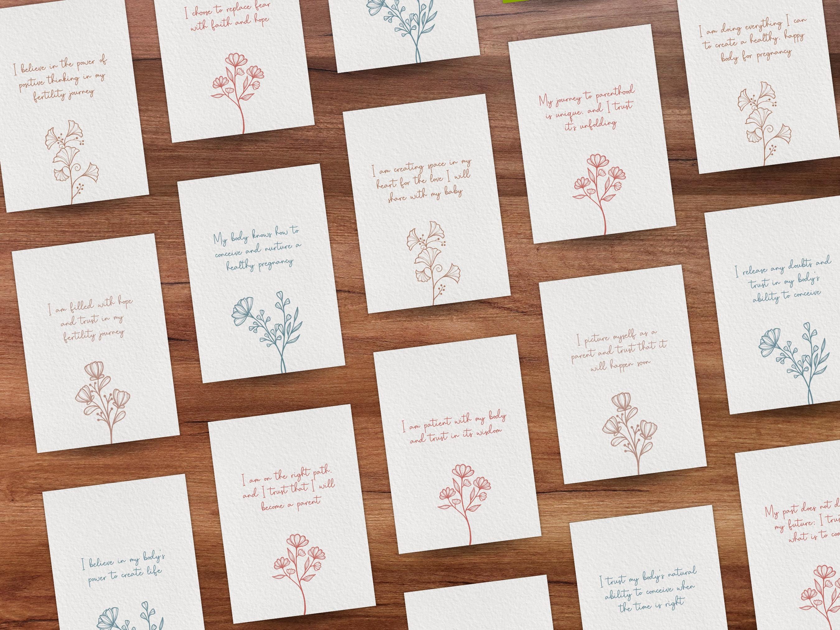 Printable Fertility Affirmation Cards: IVF Journey Support (printable ...