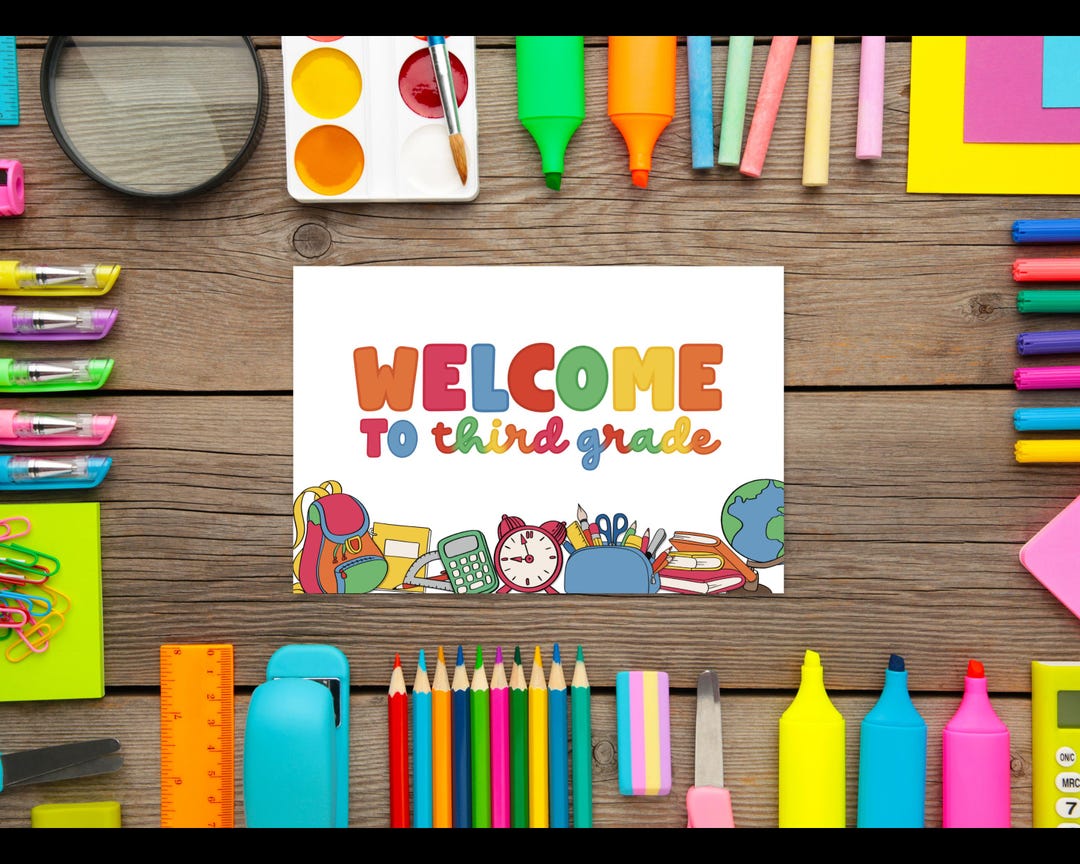 Printable Third Grade Welcome Postcard: Meet the Teacher Printable (PDF ...