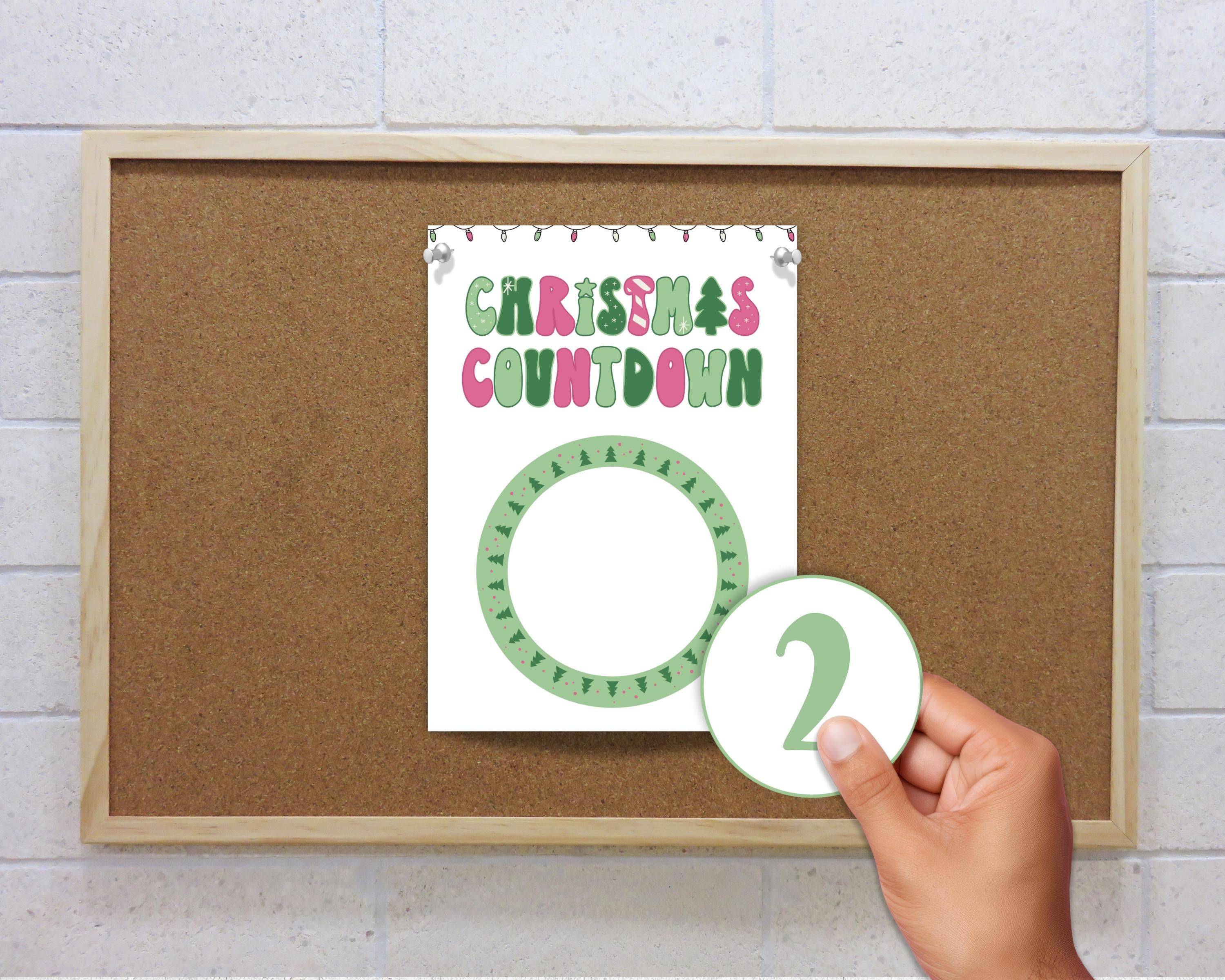 Printable Christmas Countdown Poster: Holiday Classroom Decor (digital ...