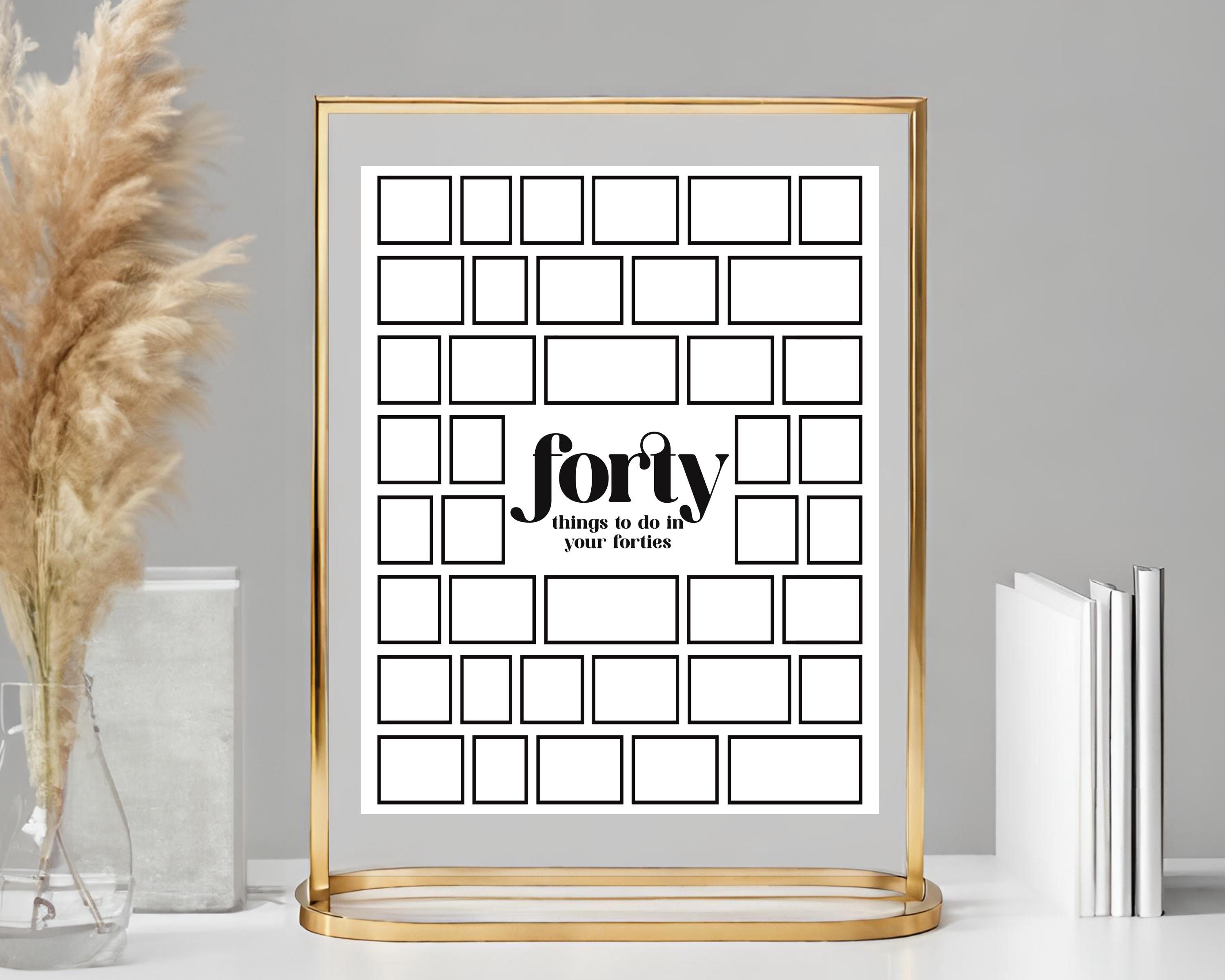 Printable 40th Birthday Bucket List Guestbook Alternative (printable ...