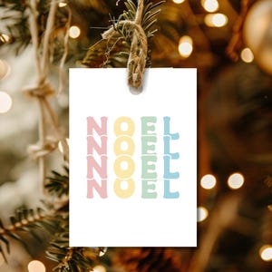 Printable Christmas Gift Tags Pastel - Set of 6 Gift Tags - Pastel ...