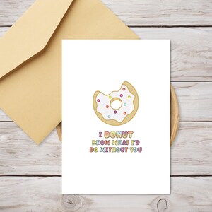 Printable Donut Pun Card: Anniversary Thank You (PDF) - Etsy