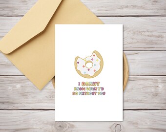 Printable Donut Pun Card: Anniversary Thank You (PDF) - Etsy