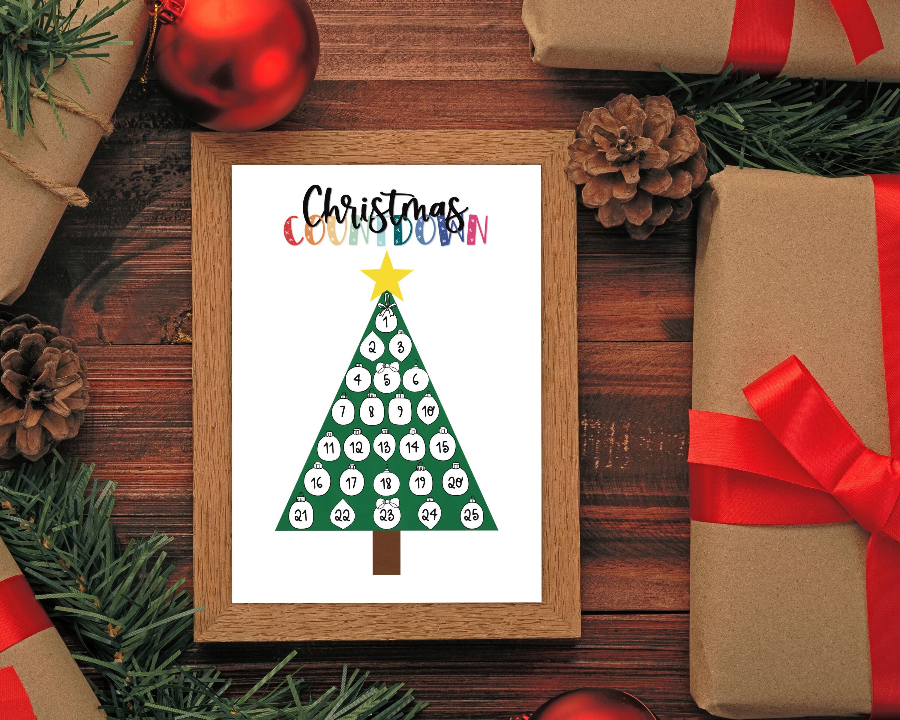 Printable Countdown to Christmas Calendar - Advent Calendar Poster ...