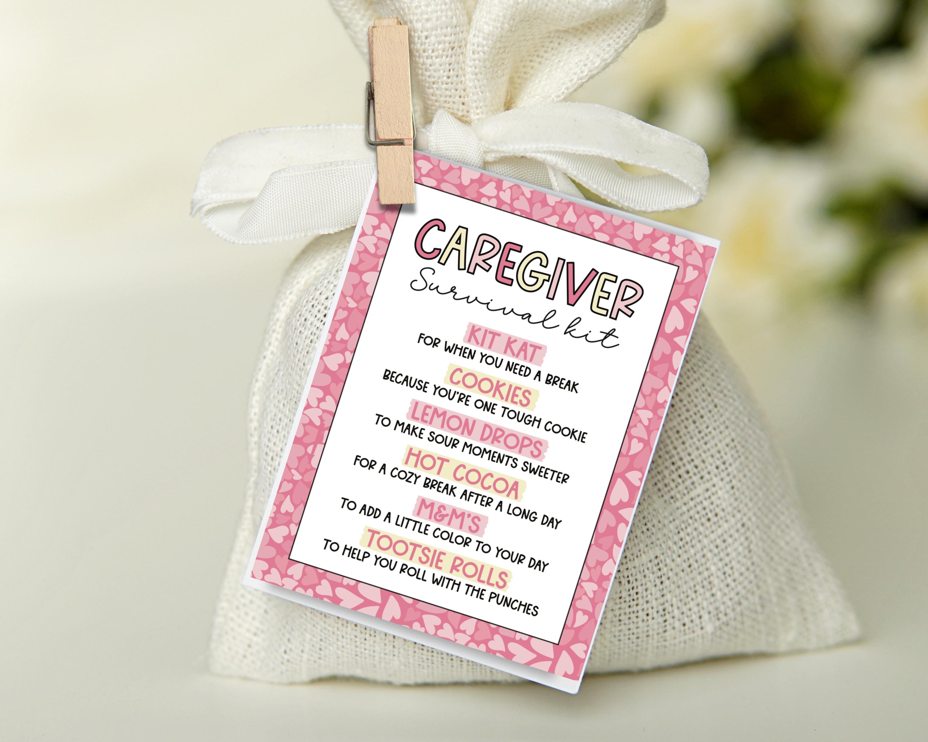 Printable Caregiver Survival Kit Gift Tags - Printable Caregiver ...