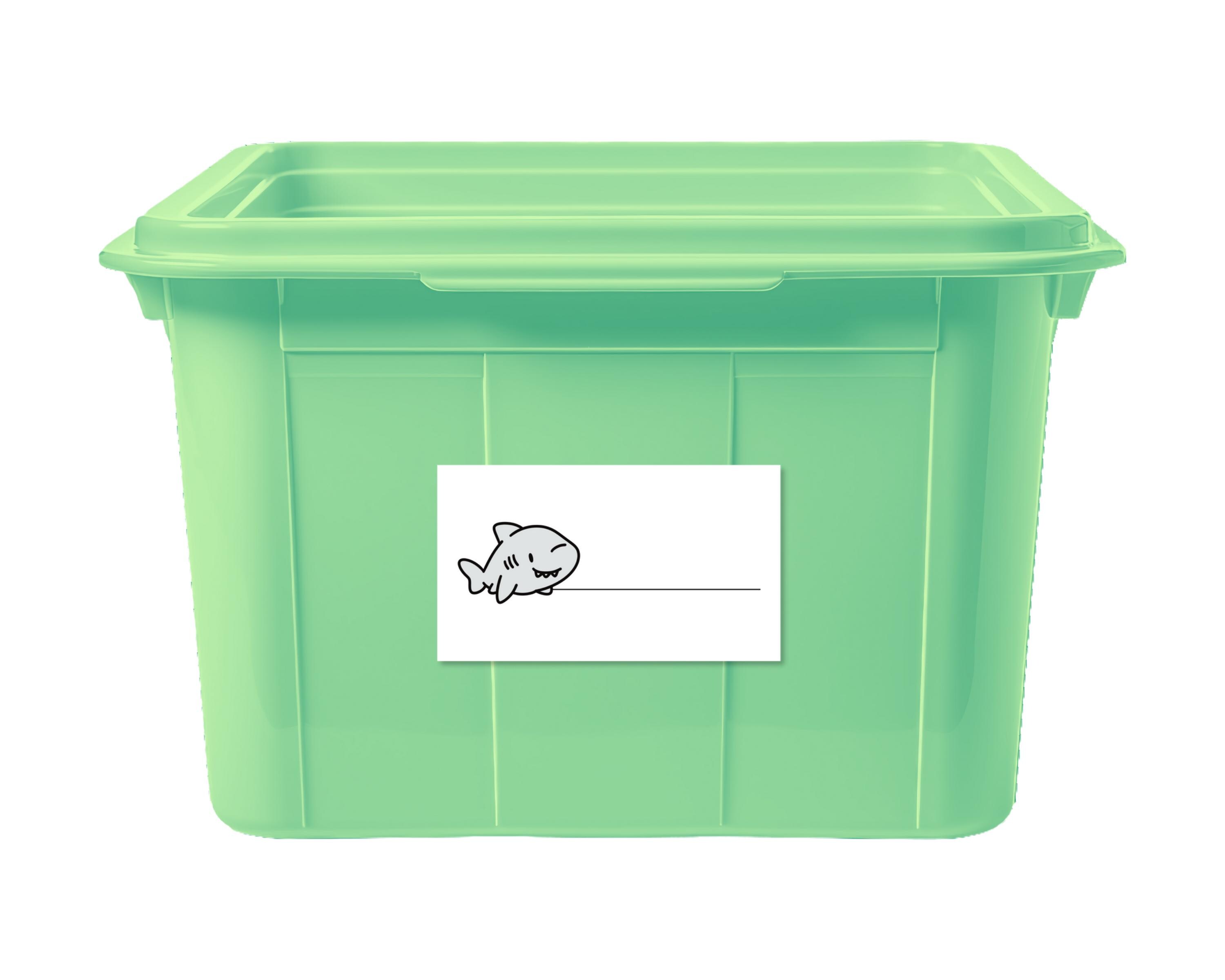 Printable Shark Name Tag Printable: Classroom Cubby Labels (PDF & PNG ...