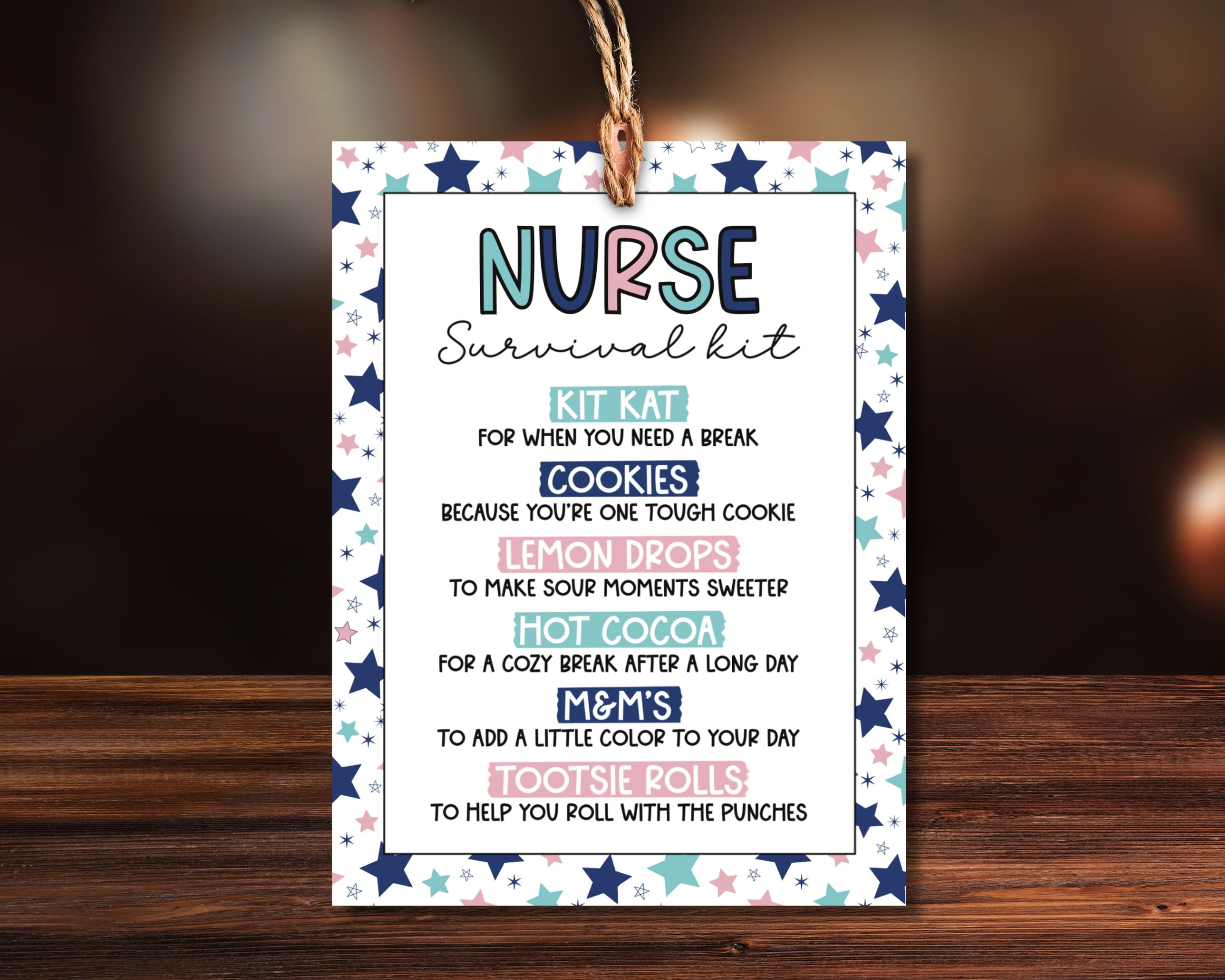 Printable Nurse Survival Kit Gift Tags (instant Download) - Etsy