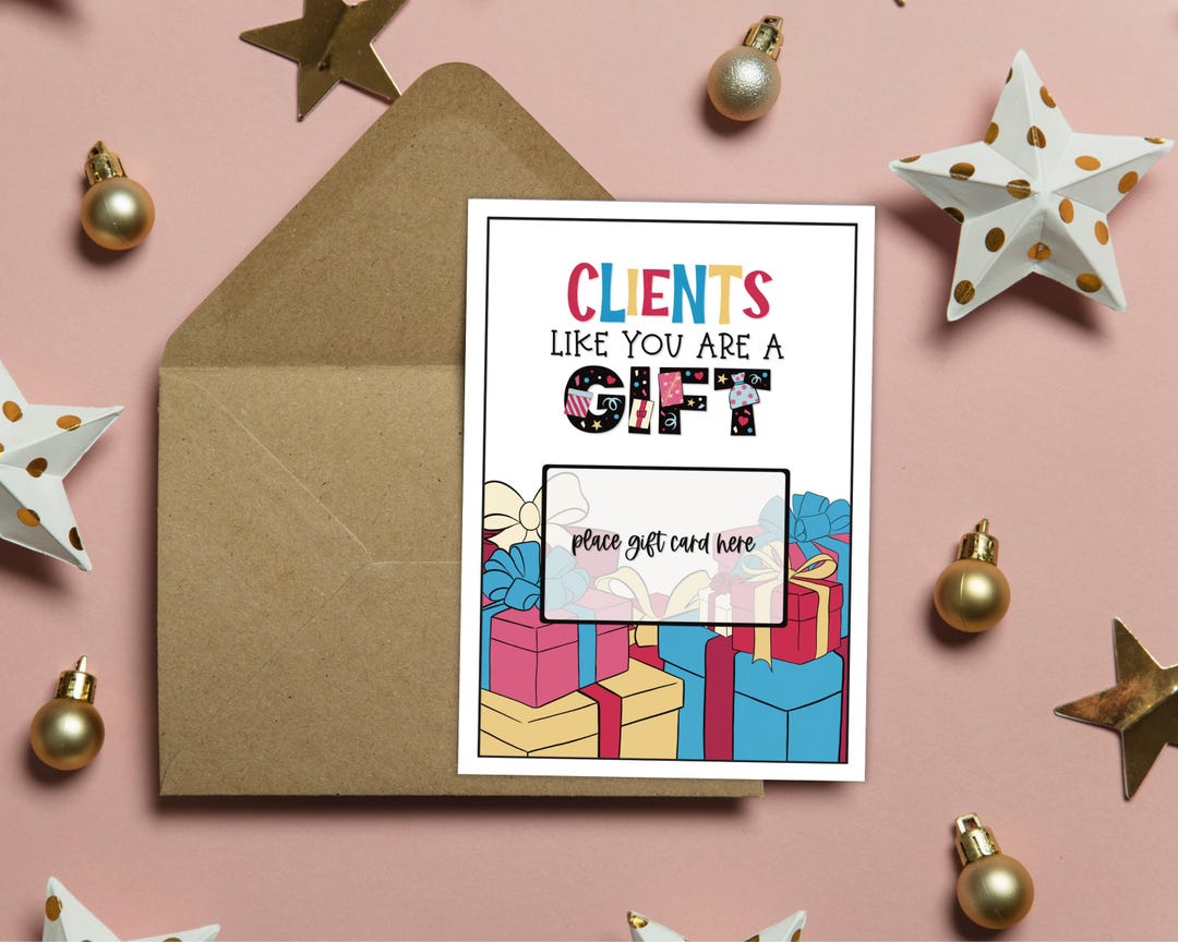 Printable Client Gift Card Holder: Referral Thank You (PDF & PNG) - Etsy
