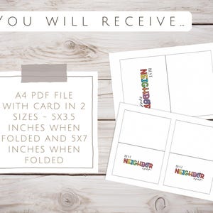 Printable Best Neighbor Ever Card - Neighbor Appreciation Thank You ...