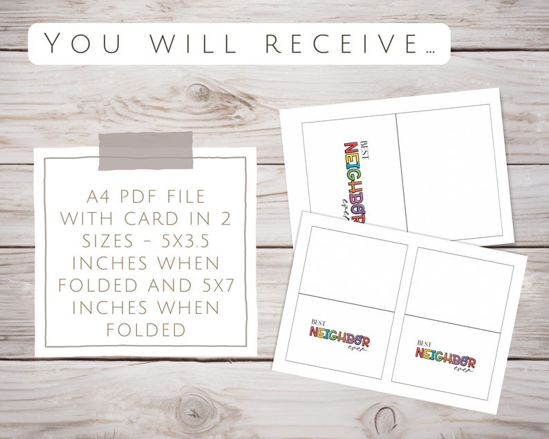 Printable Best Neighbor Ever Card - Neighbor Appreciation Thank You ...