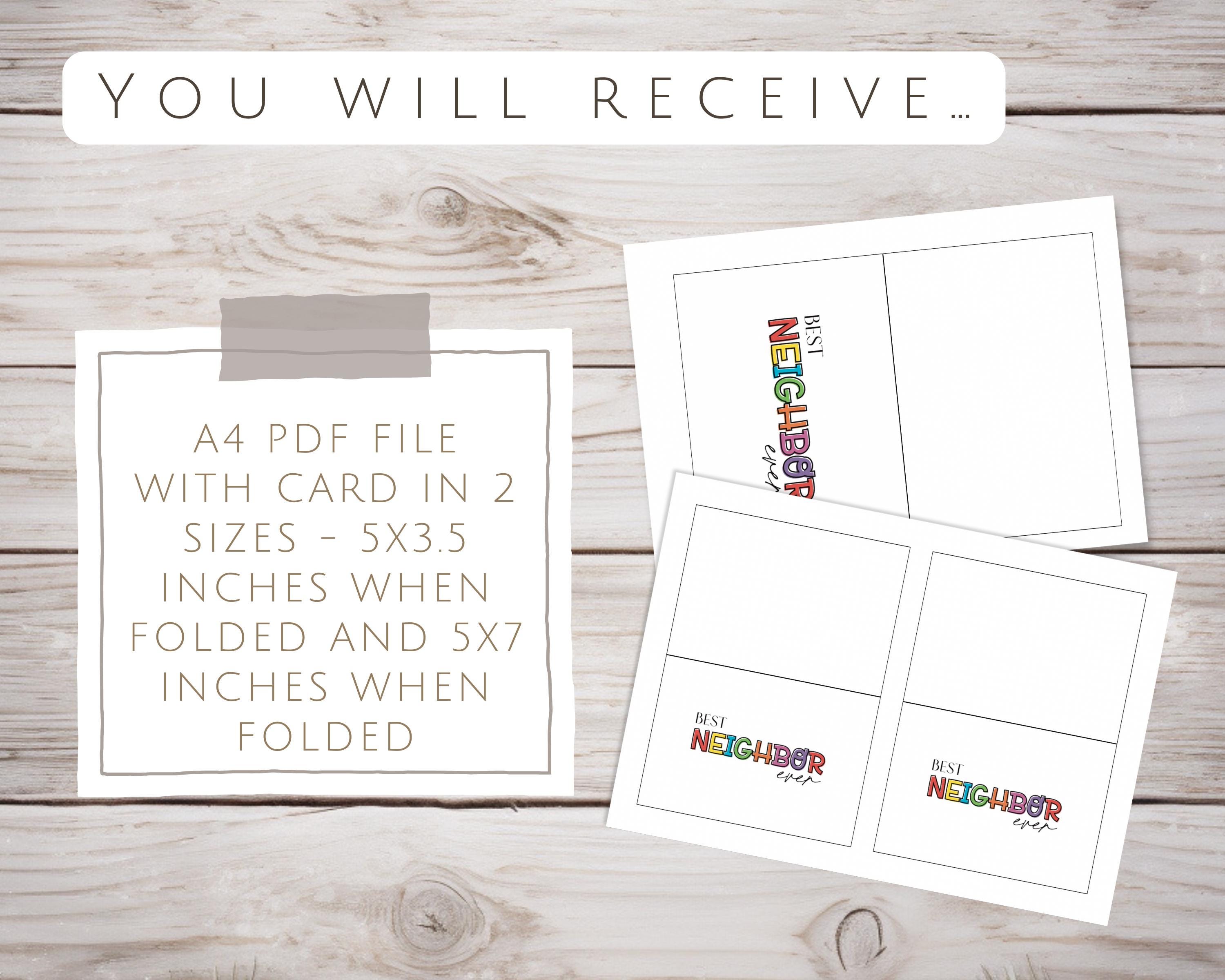 Printable Best Neighbor Ever Card - Neighbor Appreciation Thank You ...