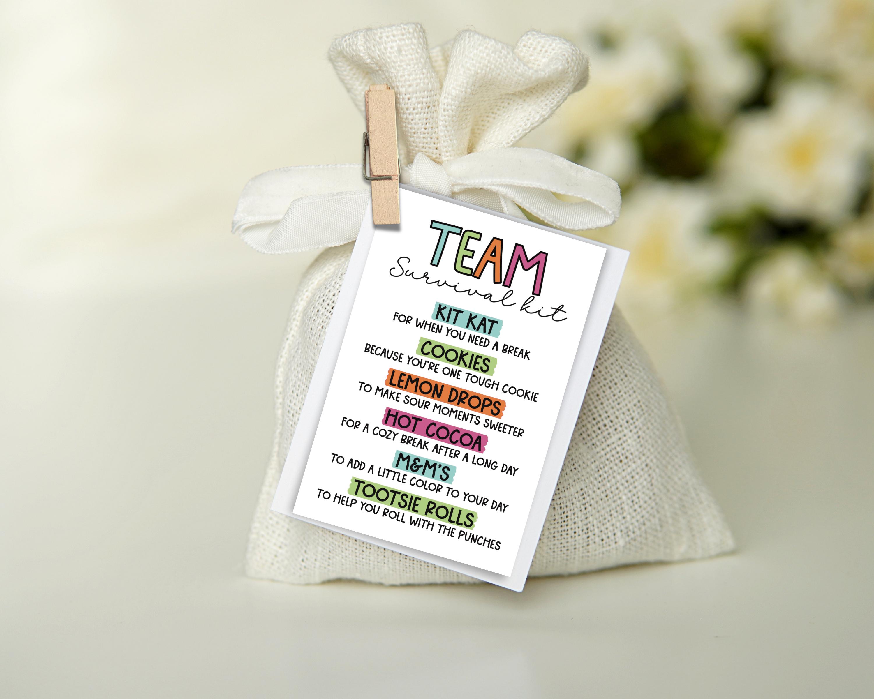 Printable Team Survival Kit Gift Tags - Printable Employee Appreciation ...