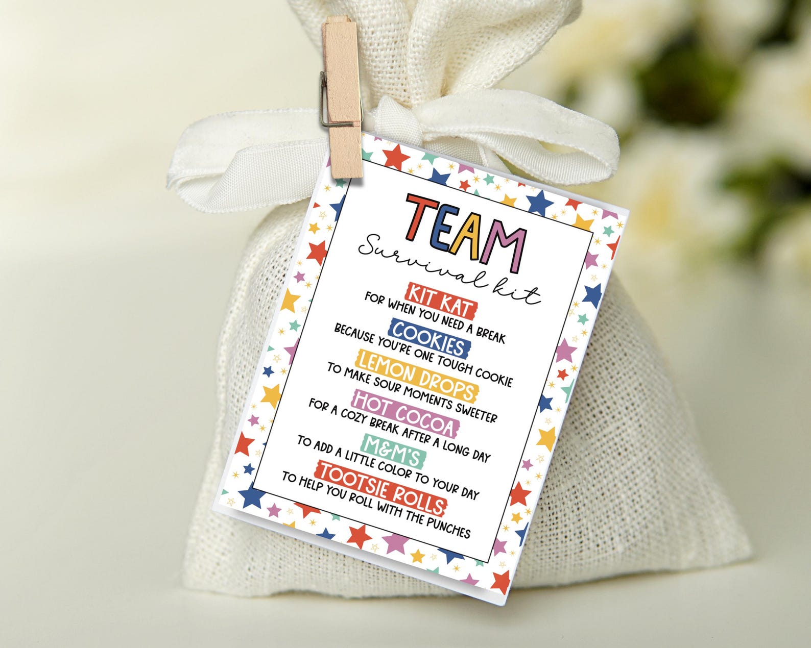 Printable Team Survival Kit Gift Tags - Printable Appreciation (instant ...