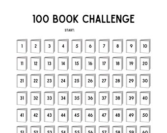 100 Book Reading Challenge - Etsy