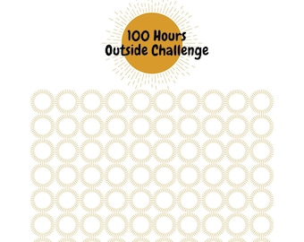 100 Hours Outside Challenge Tracker - Etsy