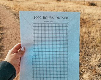 1000 Hours Outside Chart - Etsy
