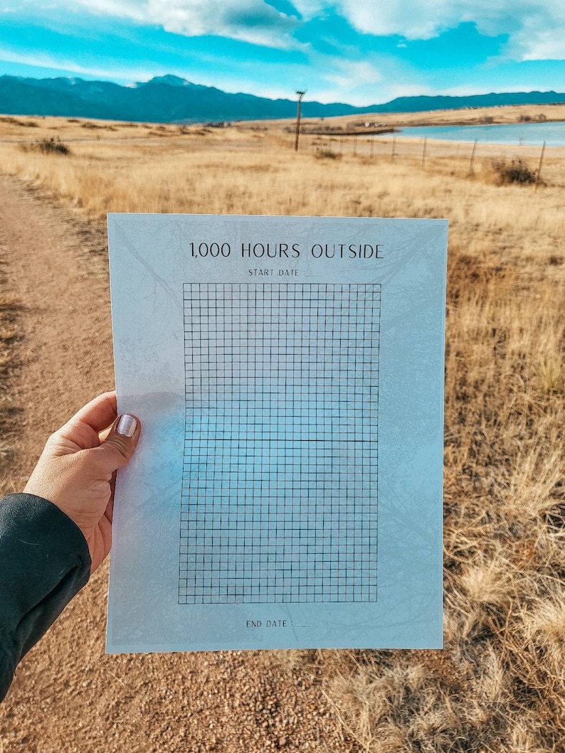 1,000 Hours Outside Tracker - Etsy