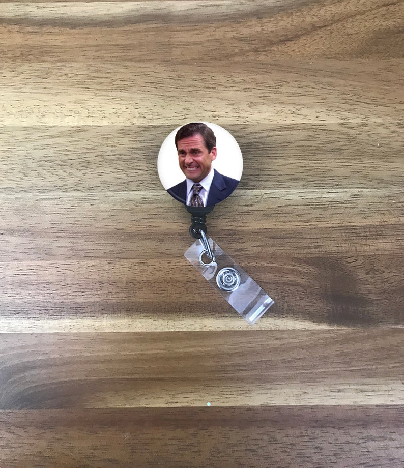 The Office Michael Scott Grimace Face Retractable Badge Reel - Etsy