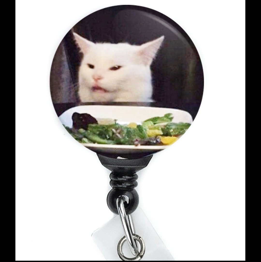 Funny Badge Reel Viral Cat Meme Badge Nurse Badge Reel Funny ID Badge ...