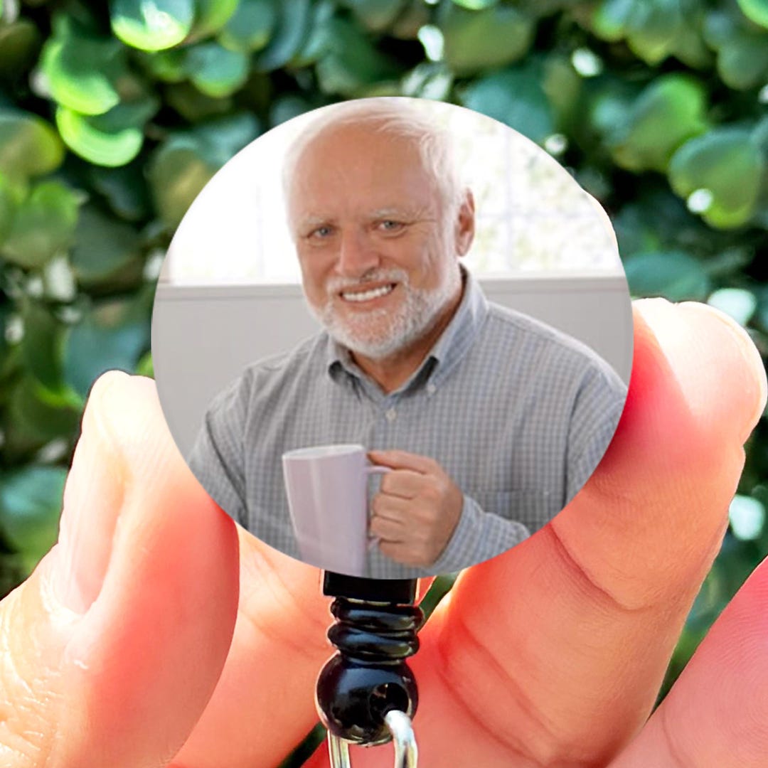 Hide Your Pain Harold Meme Badge Reel | Funny Nurse Badge Reel | ID ...