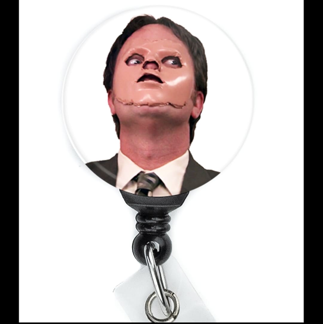 The Office Dwight Schrute CPR Mask Retractable Badge Reel With Swing ...