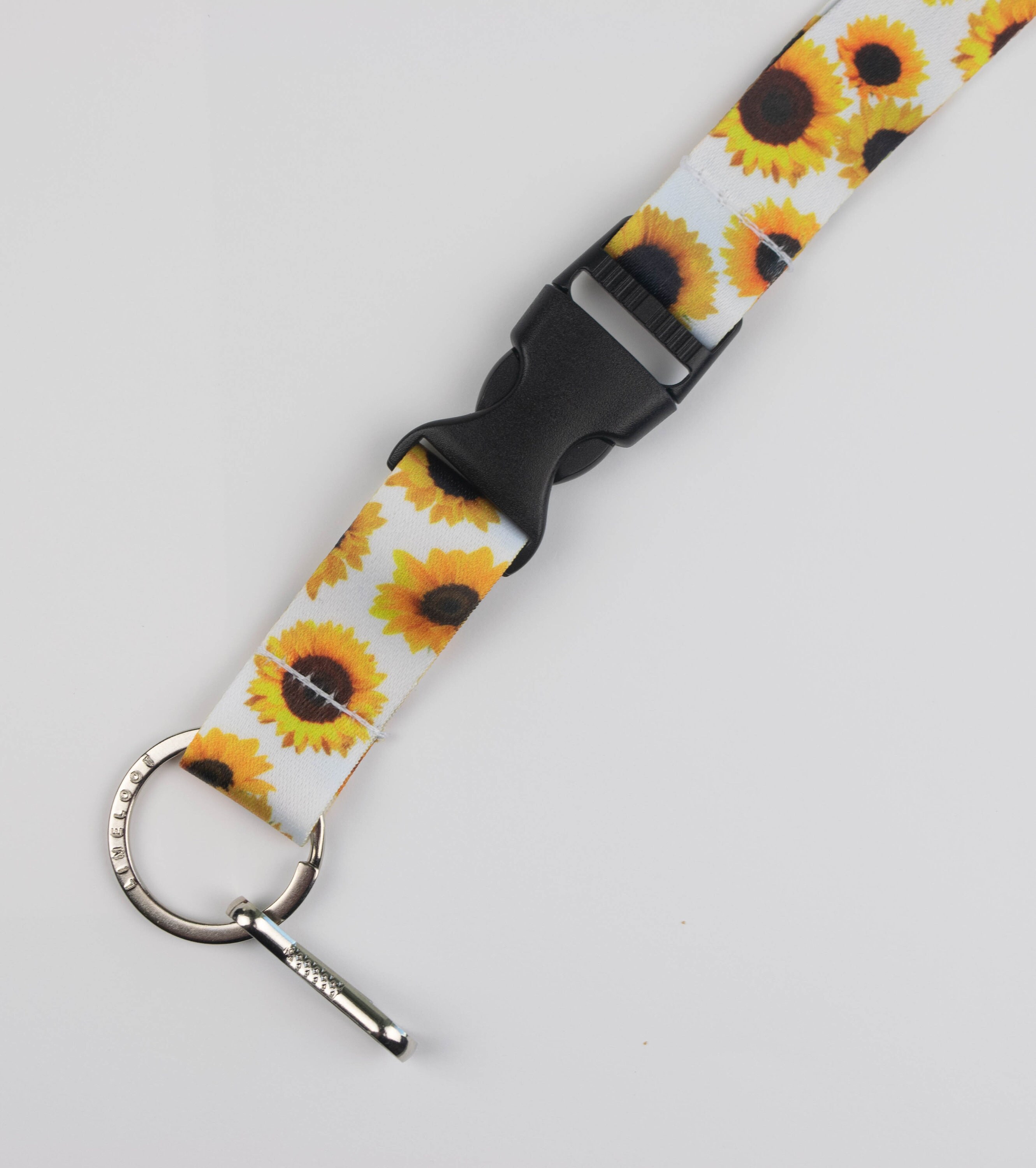 Sunflowers White Lanyard with Release Buckle and Key Chain | Etsy