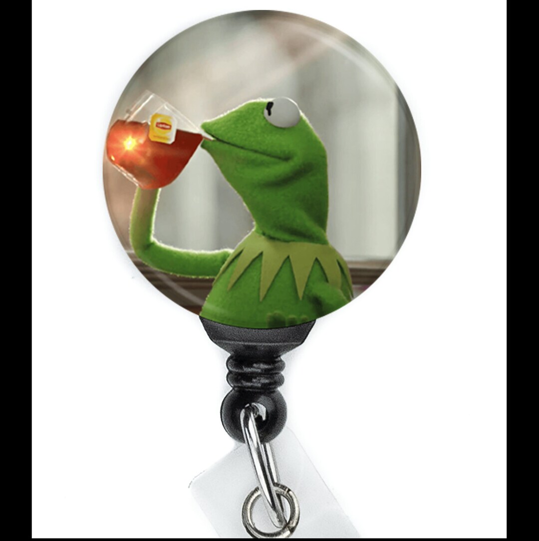 Nurse Funny Frog Tea Meme Retractable Badge Reel With Swing Clip and 34 ...