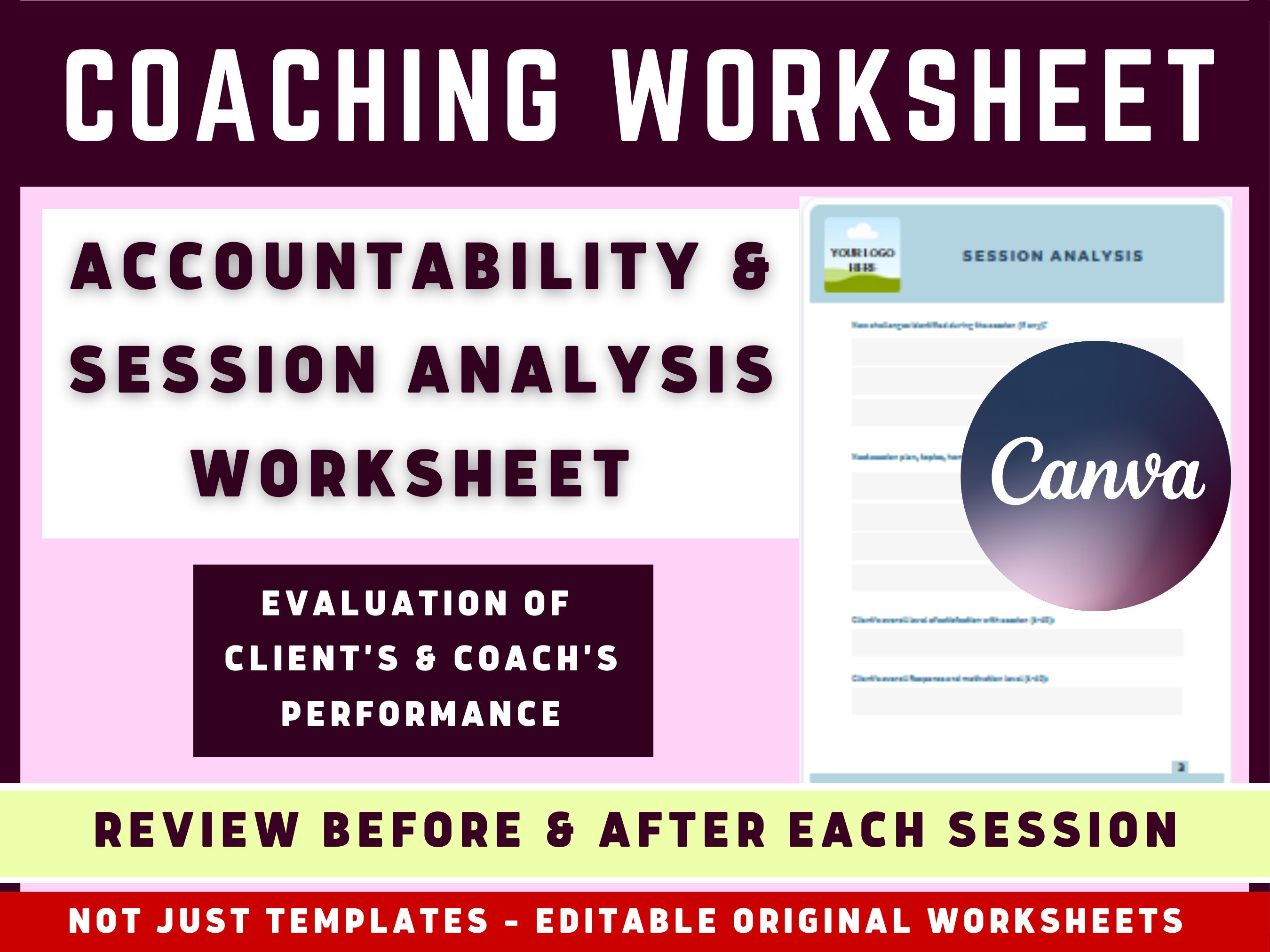 Printable Coach Session Analysis Tool | Coach - Client Coaching Session ...